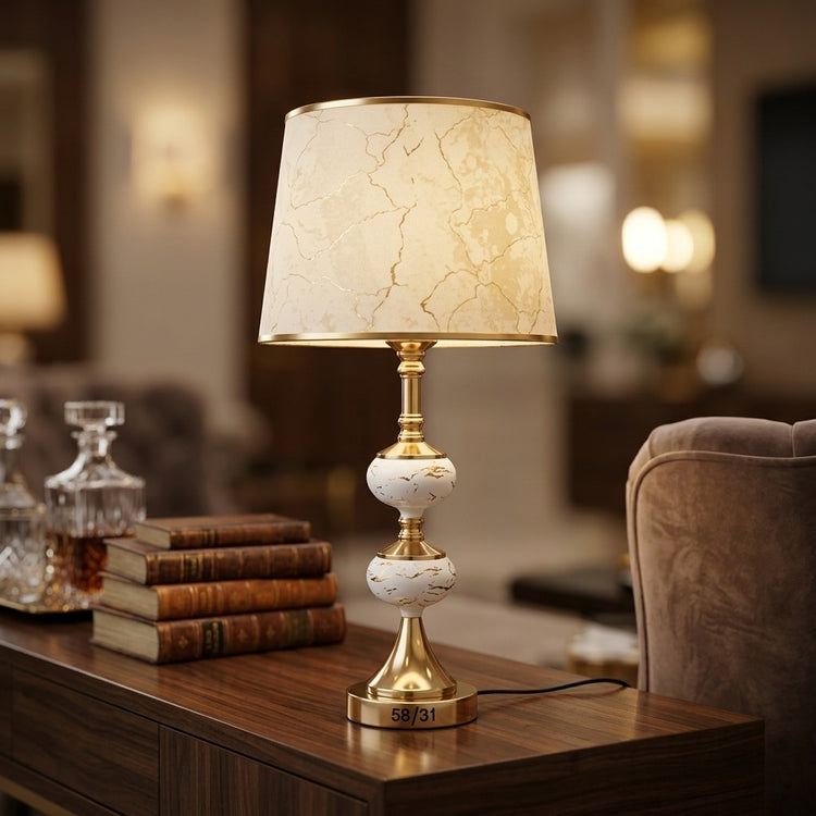 vory Marble Double Orb Brass Limited Edition Table Lamp – Khanfancylights